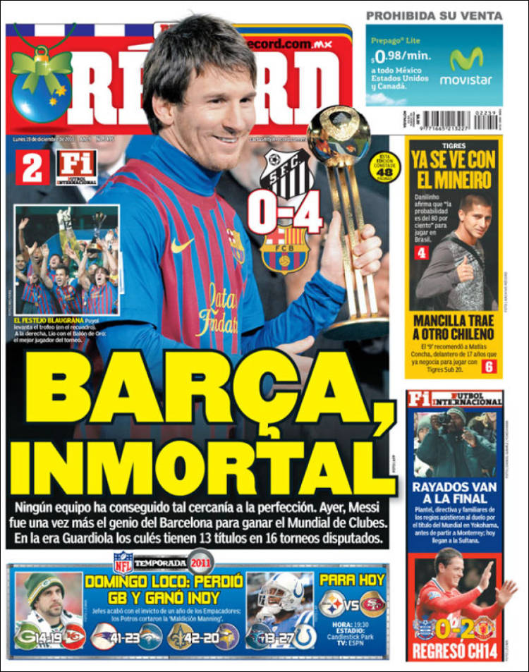 La prensa del lunes 19/12/2011 - Futbol Sapiens