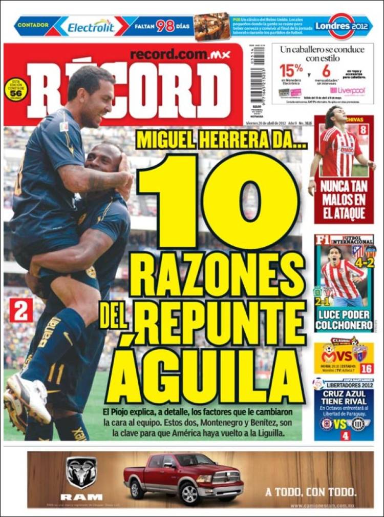 La prensa del viernes 20/04/2012 - Futbol Sapiens
