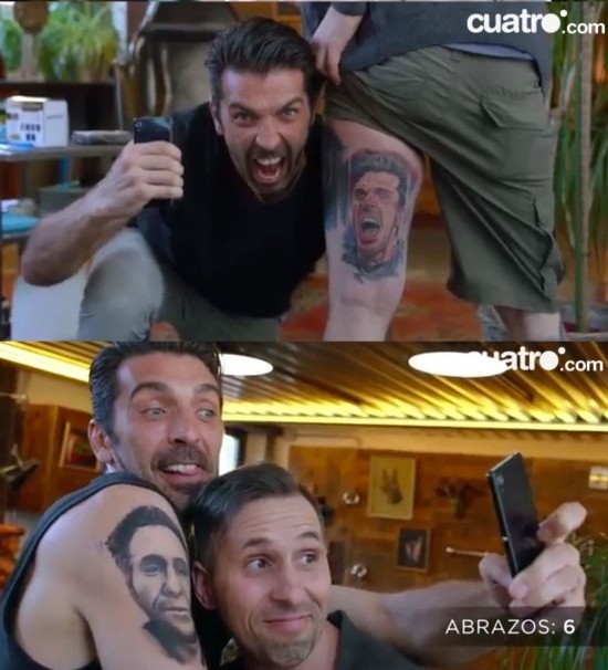 Buffon se "tatuó" el rostro de fanático - Futbol Sapiens