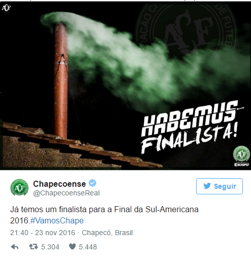Las burlas del Chapecoense al Papa Francisco, hincha de San Lorenzo