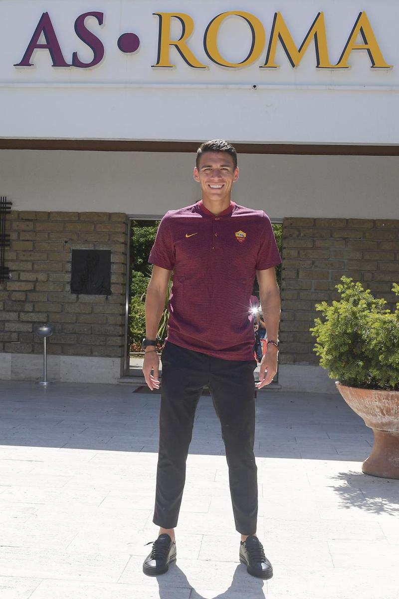 Héctor Moreno vivió su primer día con la AS Roma