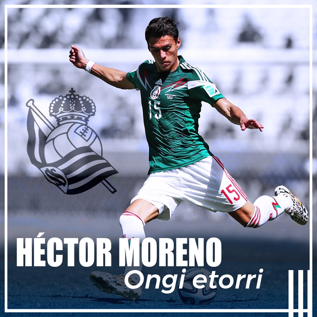 Oficial: La Real Sociedad ficha a Héctor Moreno en el último día del ...