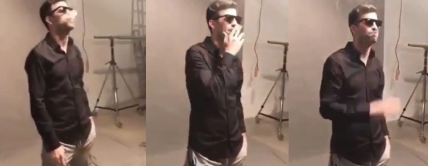La imagen de Gerard Piqué mientras se fuma un cigarrillo