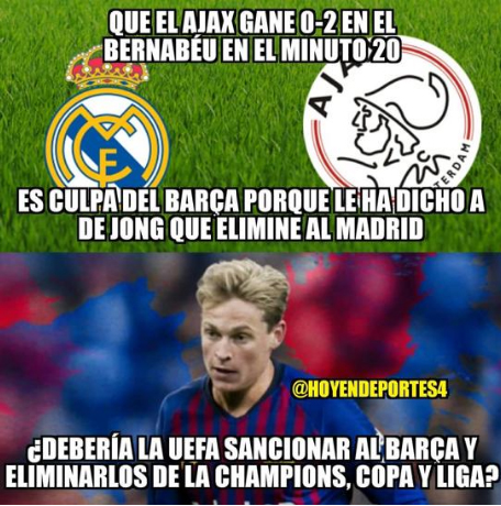 El Ajax no perdonó al Real Madrid y los memes tampoco - Futbol Sapiens