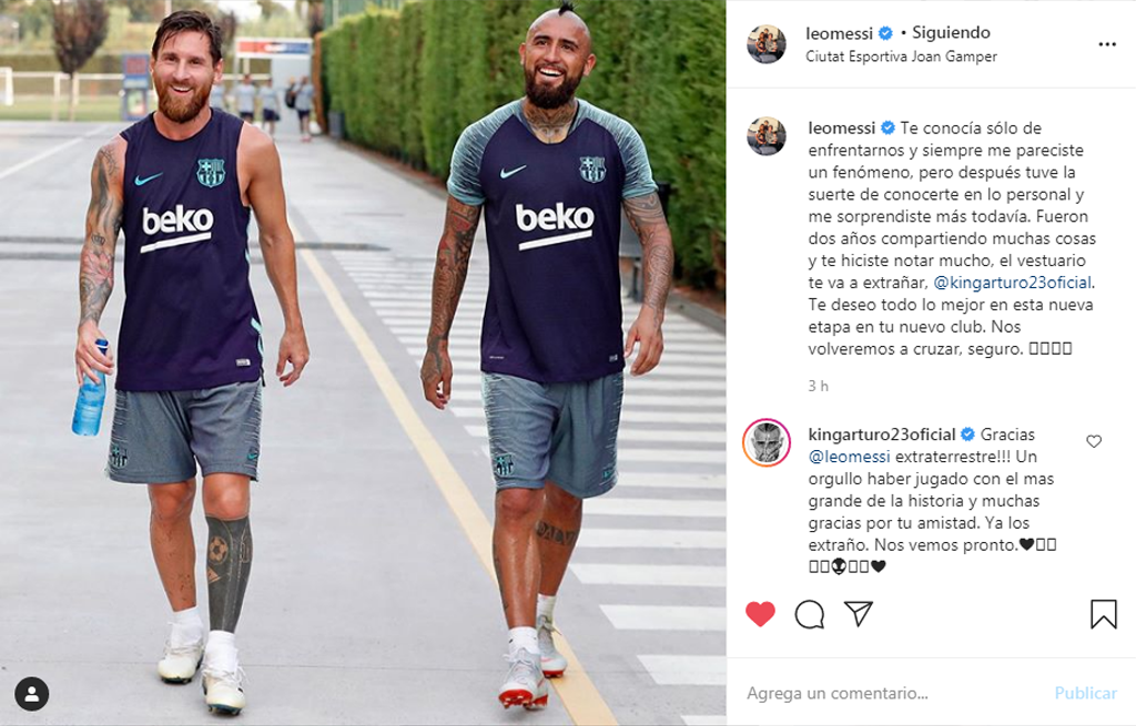 Arturo Vidal: Messi lo despide y el Inter anuncia su llegada a Milán