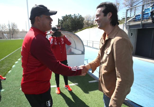 Así fue el encuentro entre Solari y Reynoso en Madrid - Futbol Sapiens