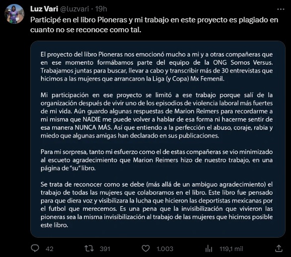Acusan a Marion Reimers de adjudicarse material para su libro 'Pioneras ...