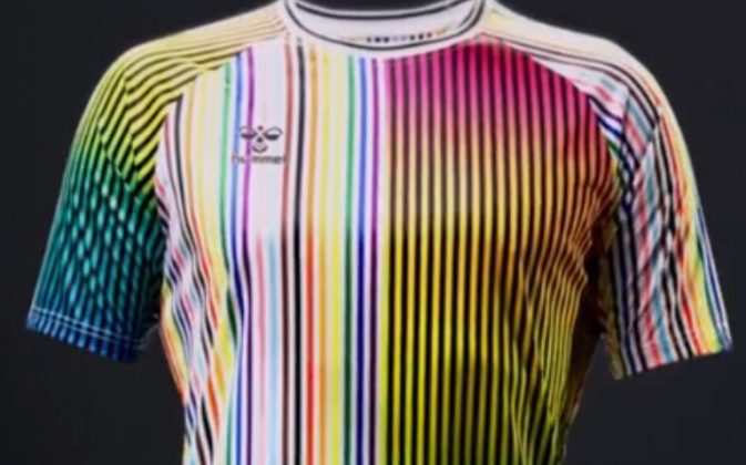 Hummel elaboró una playera muy colorida para 7 equipos diferentes ...